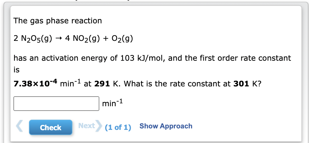 Solved The gas phase reaction 2 N2O5( g)→4NO2( g)+O2( g) has | Chegg.com