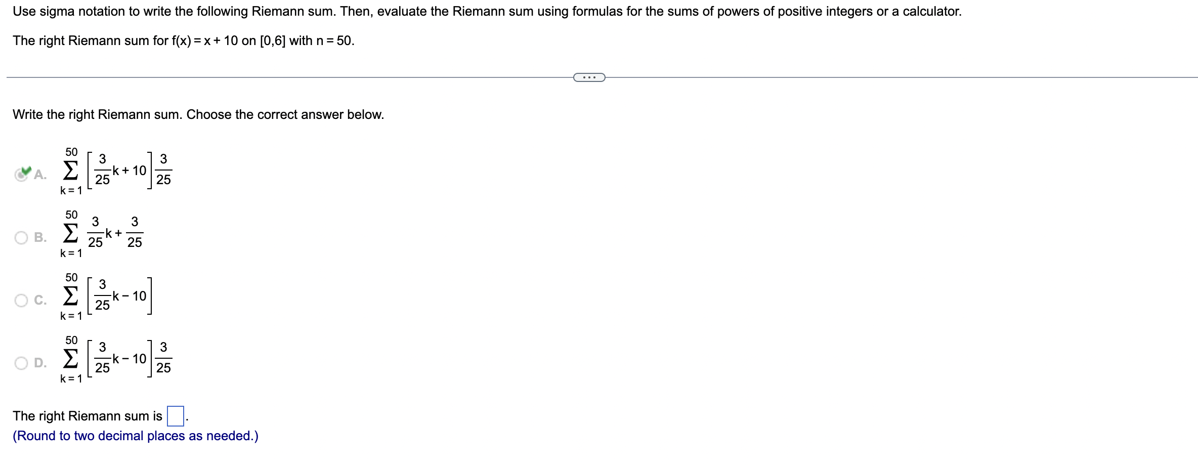 Solved Use sigma notation to write the following Riemann | Chegg.com