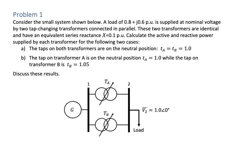 Solved Problem 1 Consider the small system shown below. A | Chegg.com