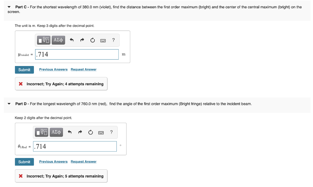 Solved Learning Goal: Grating (also called diffraction | Chegg.com