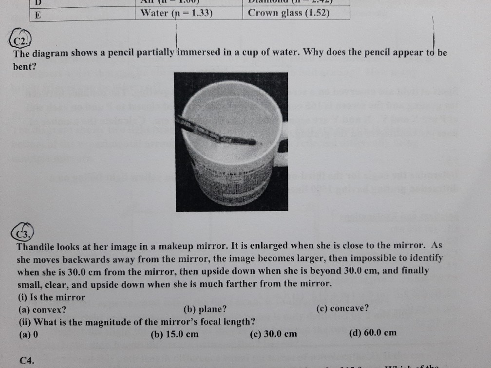P14. In the diagram, two light rays go through | Chegg.com