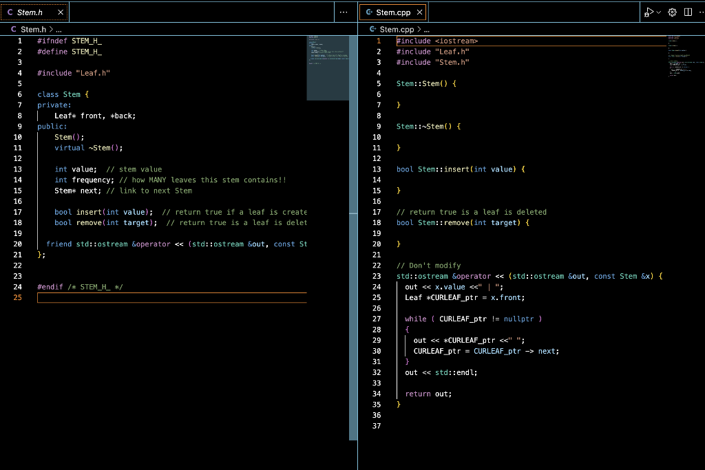 Need to implement a stem and leaf plot into the | Chegg.com