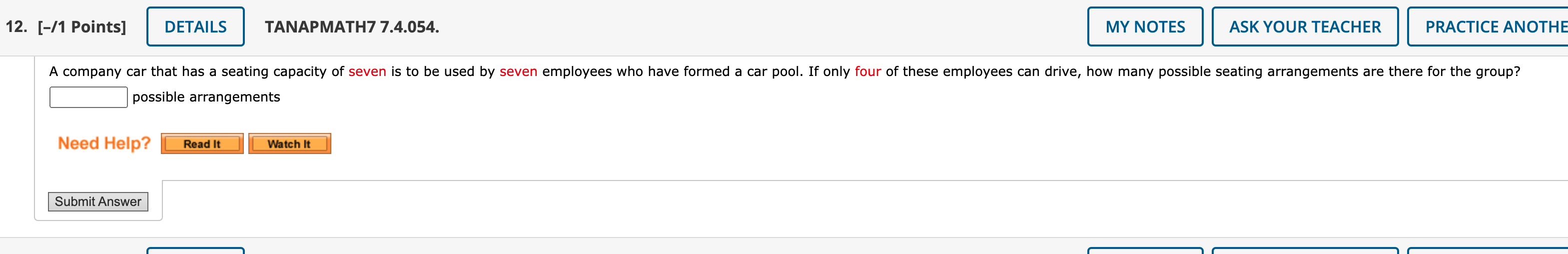 Solved possible arrangements | Chegg.com