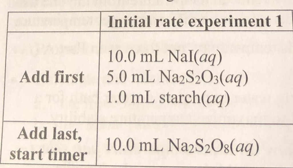 Solved A large test tube is prepared for experiment 1, as | Chegg.com