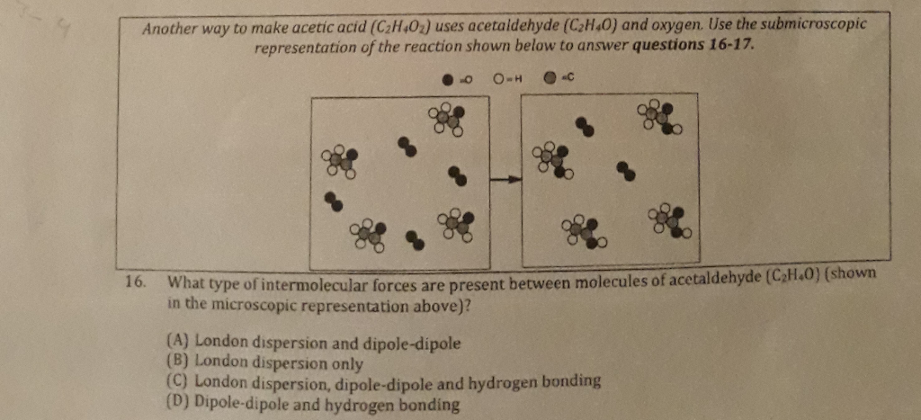 Solved Another way to make acetic acid (C2H4O2) uses | Chegg.com