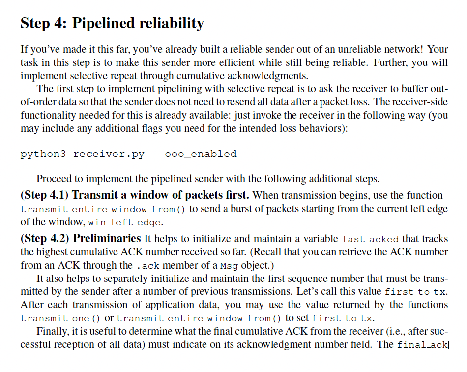 Solved Step 4: Pipelined reliabilityIf you've made it this | Chegg.com