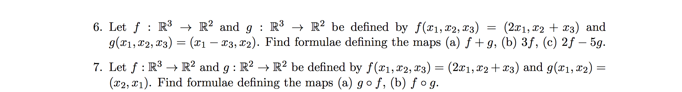 Solved Let f : R3 → R2 and g : R3 → R2 be defined by | Chegg.com
