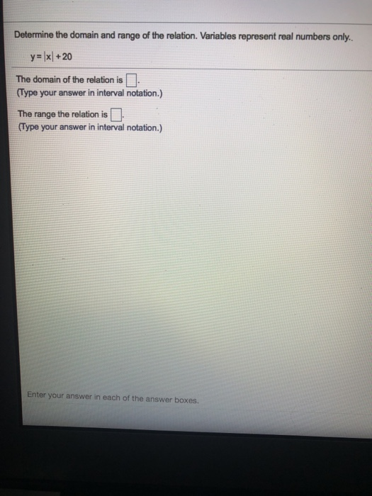 Solved Determine the domain and range of the relation. | Chegg.com