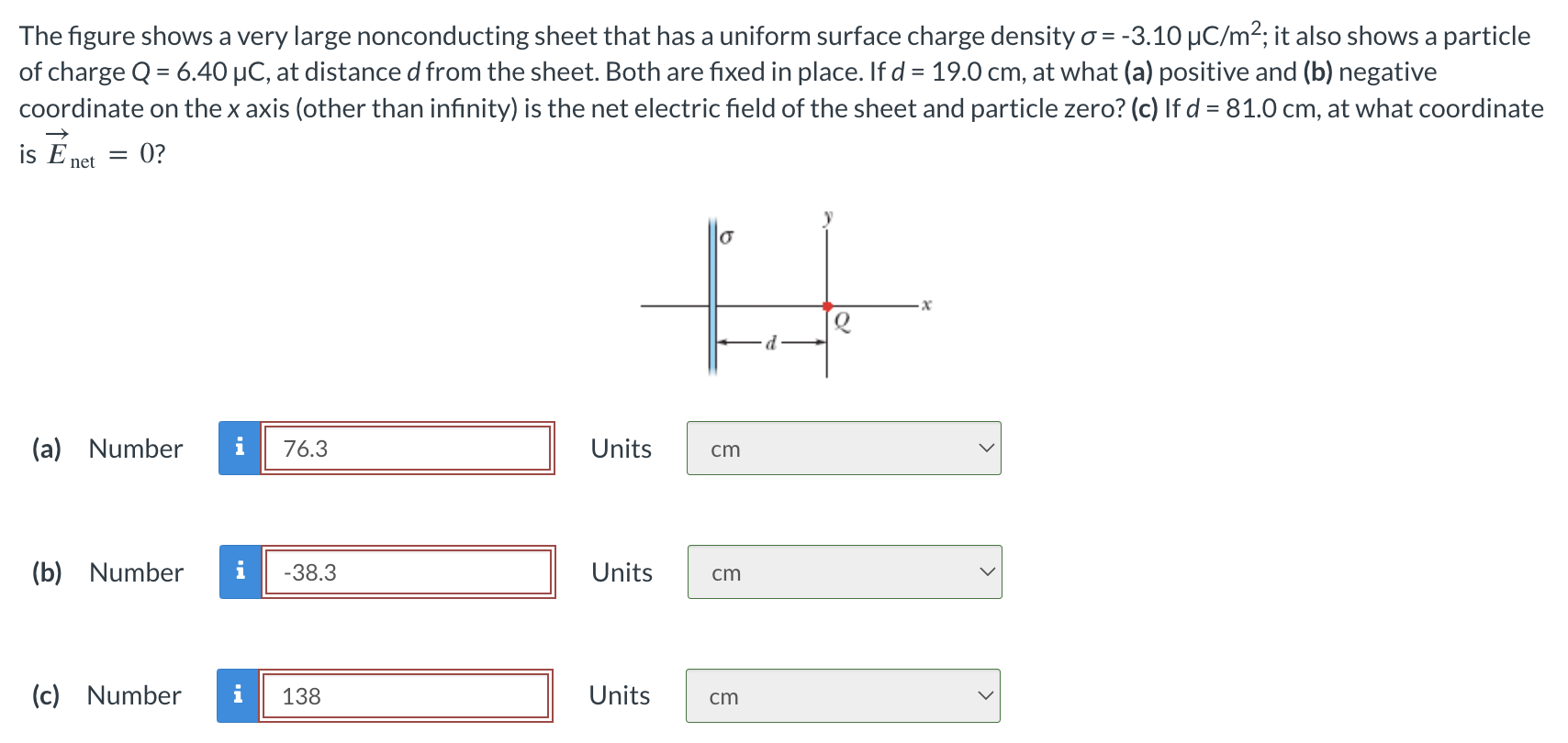 Solved The figure shows a very large nonconducting sheet | Chegg.com