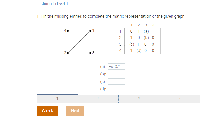 Solved Fill in the missing entries to complete the matrix | Chegg.com