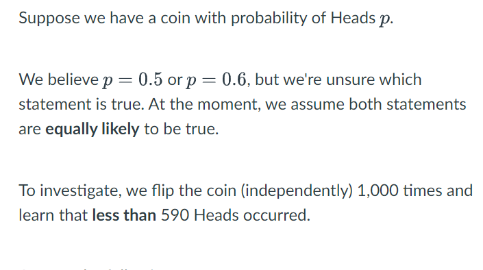 Solved Suppose we have a coin with probability of Heads p. | Chegg.com