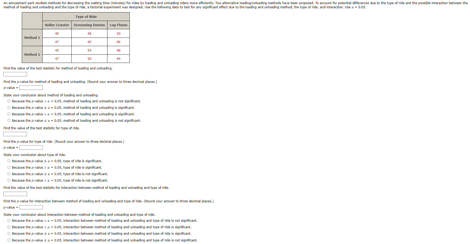 Solved Find the value of the test statistic for method of | Chegg.com