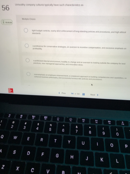Solved The menu of actions management can take to change | Chegg.com