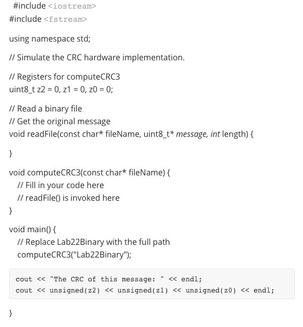 Solved code for help! can you show me how to write the | Chegg.com