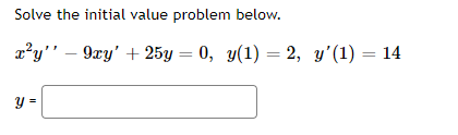 Solved Solve the initial value problem below. | Chegg.com