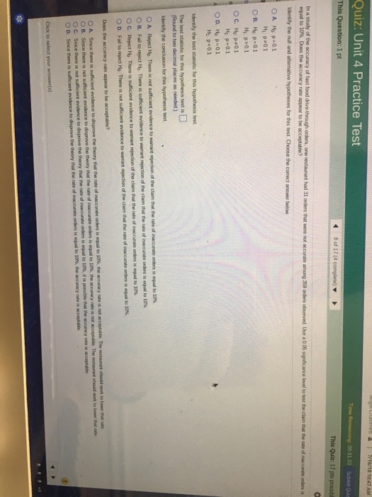 Solved Quiz: Unit 4 Practice Test 00 51 03 Submt Qua This | Chegg.com