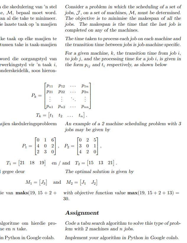 Solved die skedulering van 'n stel Consider a problem in | Chegg.com