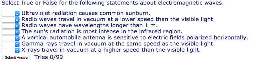 Solved Select True or False for the following statements | Chegg.com