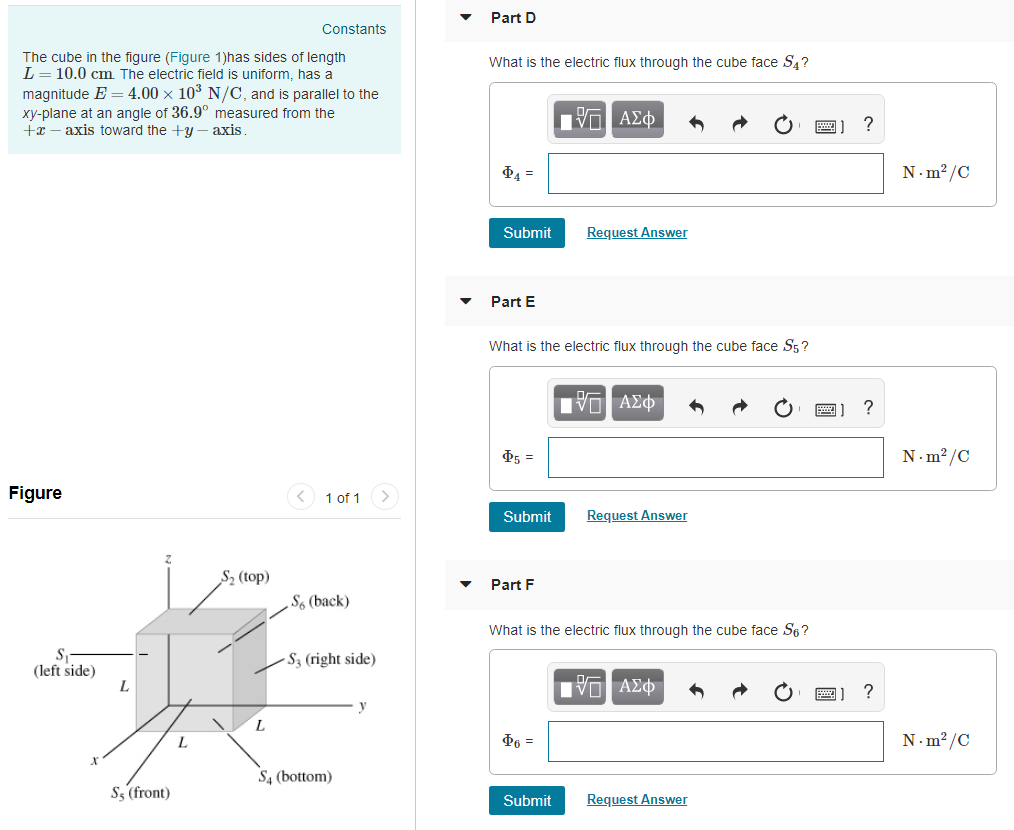 Solved Constants Part A The cube in the figure (Figure 1)has | Chegg.com