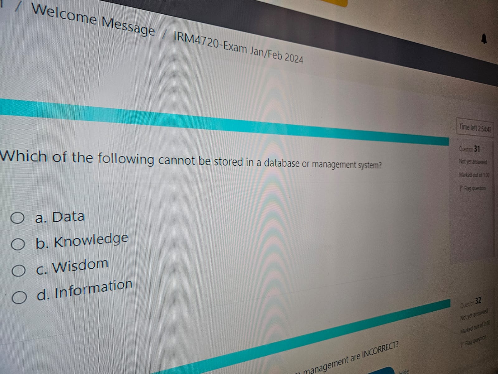 Solved Which of the following cannot be stored in a database | Chegg.com