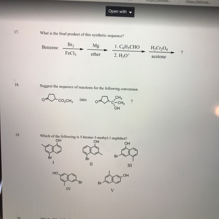 Solved What is the final product of this synthetic sequence? | Chegg.com Solved What is the final product of this synthetic sequence? | Chegg.com