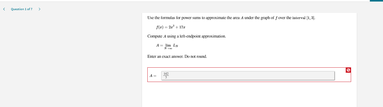 Solved Question 1 of 7 Use the formulas for power sums to | Chegg.com