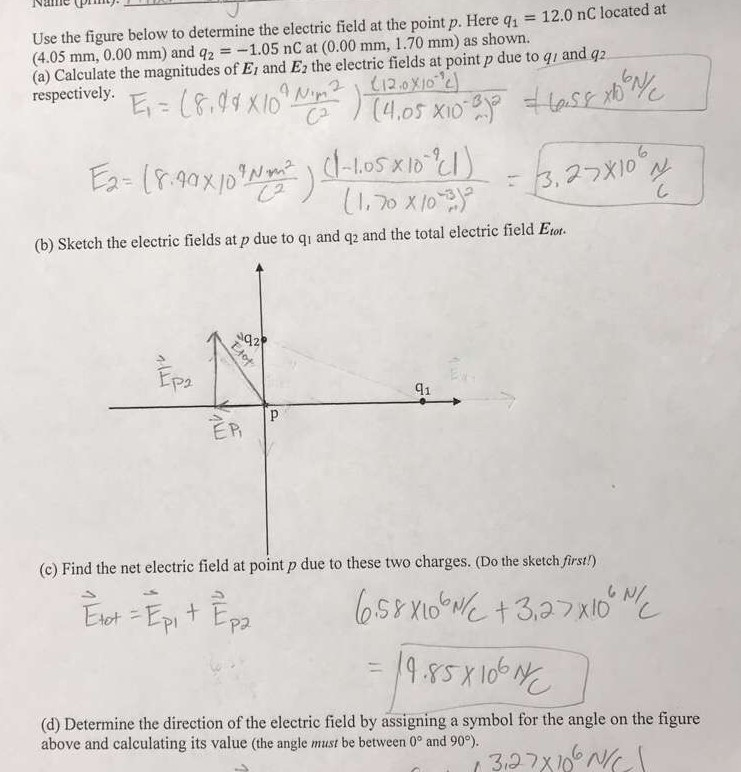 Solved Use the figure below to determine the electric field | Chegg.com