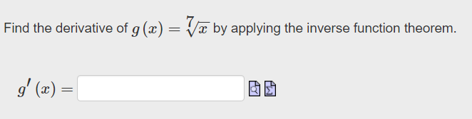 Solved Find the derivative of g(x)=7x by applying the | Chegg.com