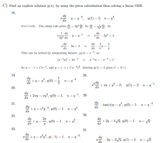 Solved Find an explicit solution y(x), by using the given | Chegg.com