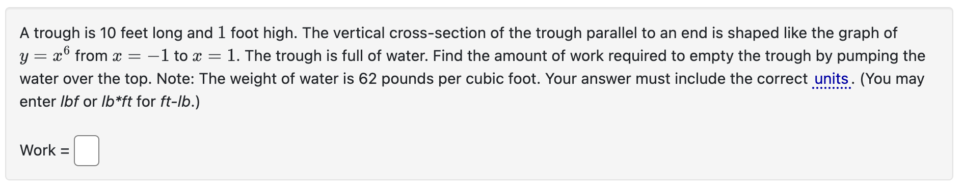 Solved A trough is 10 feet long and 1 foot high. The | Chegg.com