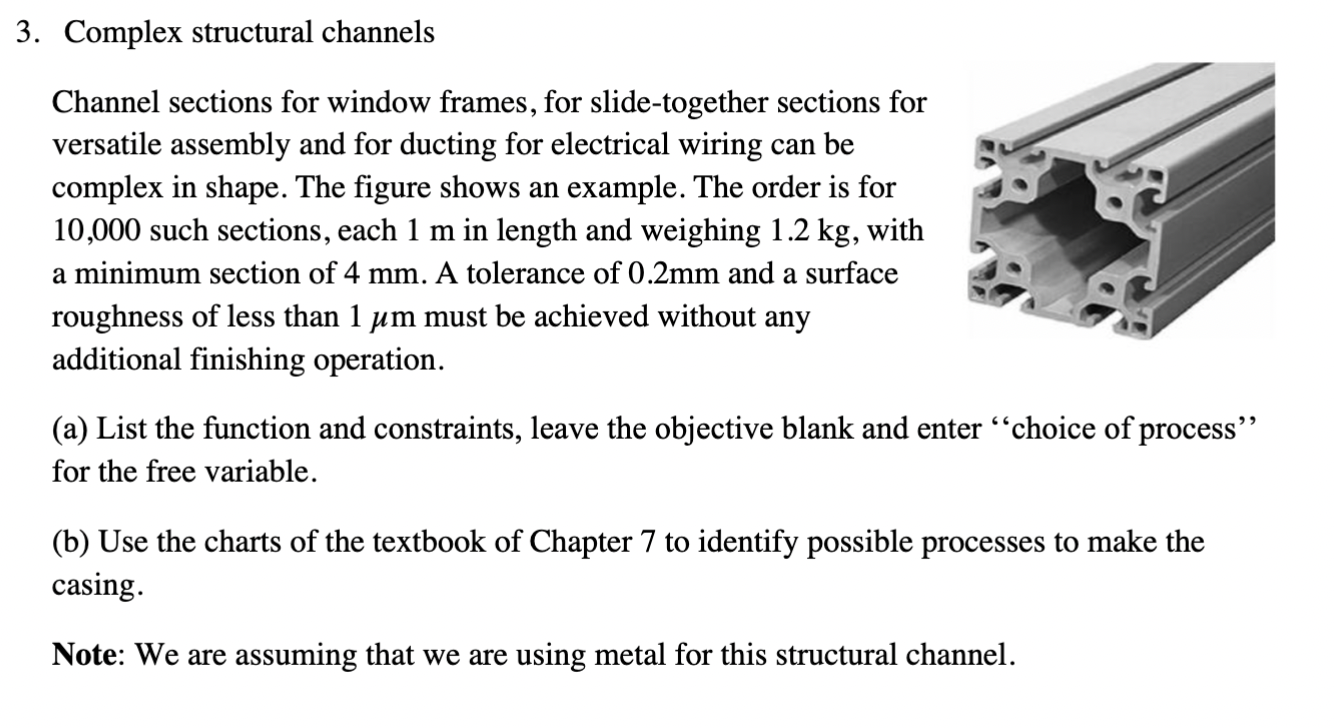 Solved 3. Complex structural channels Channel sections for | Chegg.com