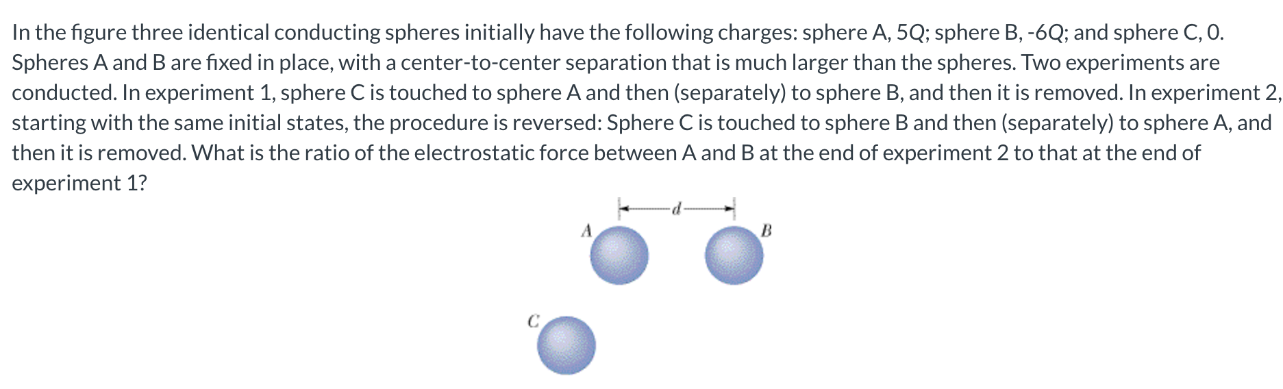 Solved In the figure three identical conducting spheres | Chegg.com