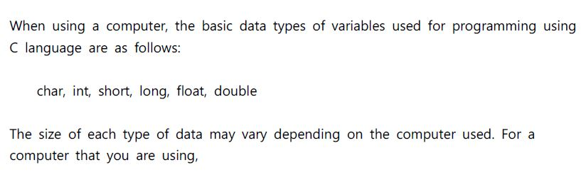 Solved When using a computer, the basic data types of | Chegg.com