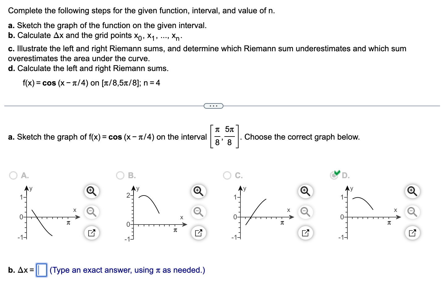 Solved Complete the following steps for the given function, | Chegg.com