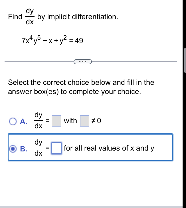 Solved Find dydx ﻿by implicit | Chegg.com