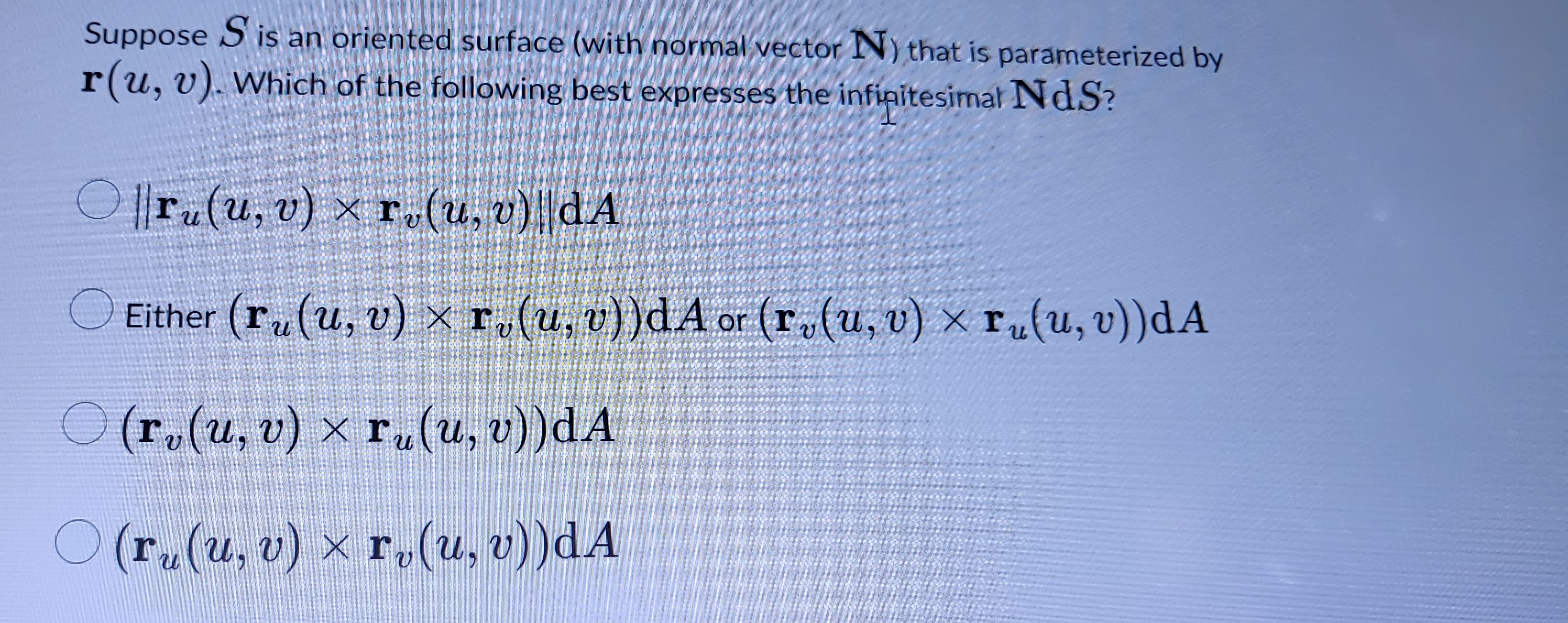 Solved Suppose S is an oriented surface (with normal vector | Chegg.com