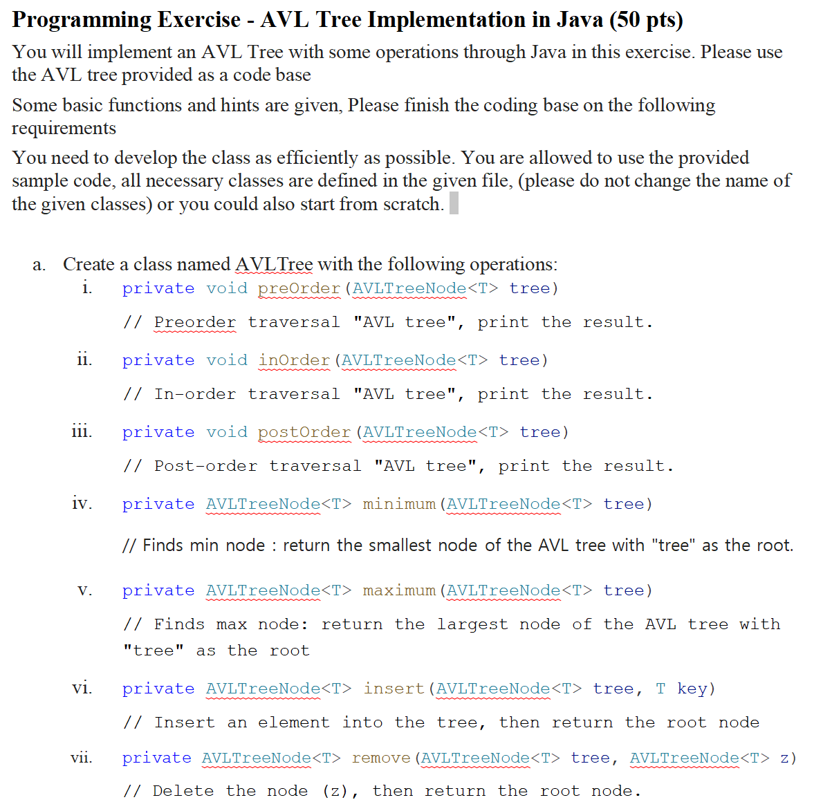 Solved dd public class AVLTree { | Chegg.com