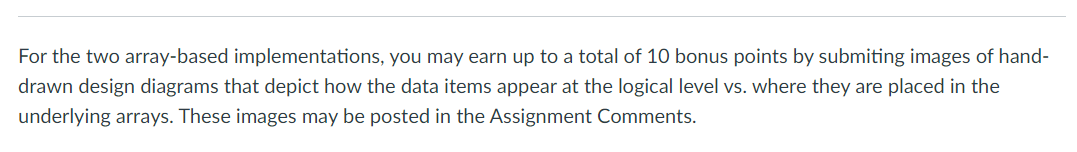 For the two array-based implementations, you may earn | Chegg.com For the two array-based implementations, you may earn | Chegg.com