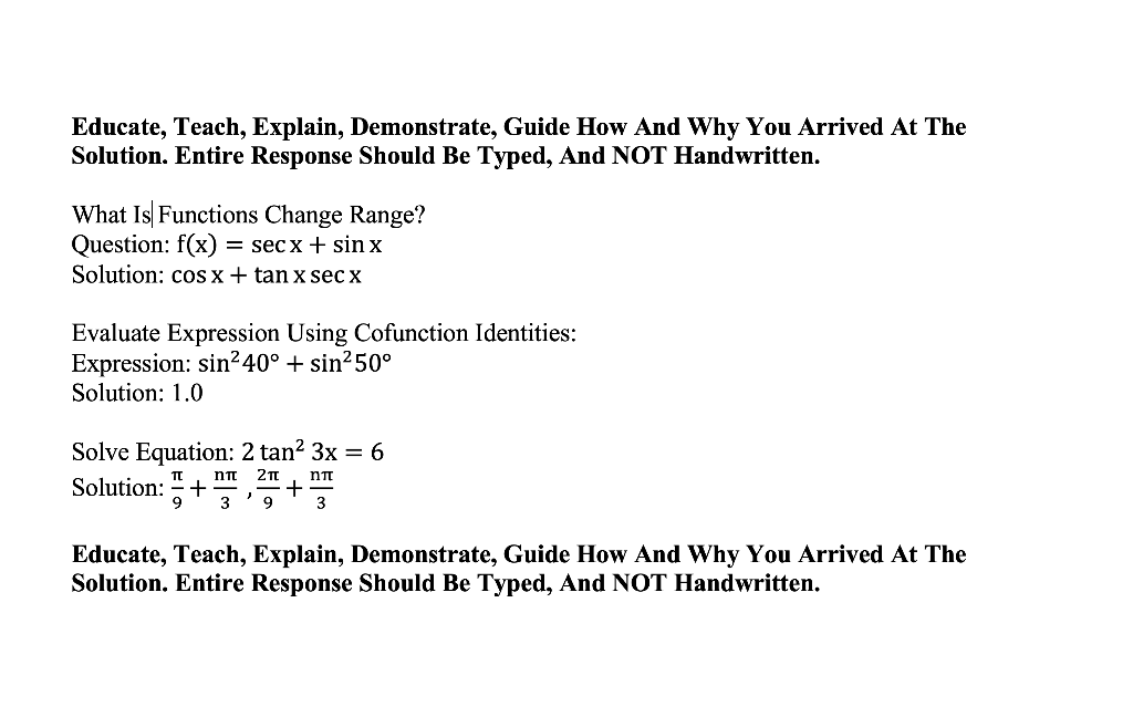Solved Educate, Teach, Explain, Demonstrate, Guide How And | Chegg.com