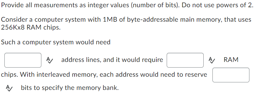 Solved Provide all measurements as integer values (number of | Chegg.com