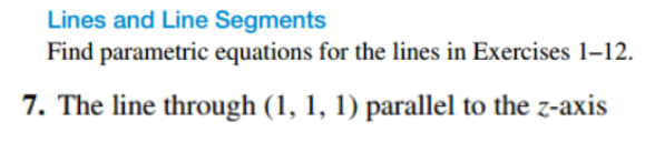 Solved Lines and Line SegmentsFind parametric equations for | Chegg.com