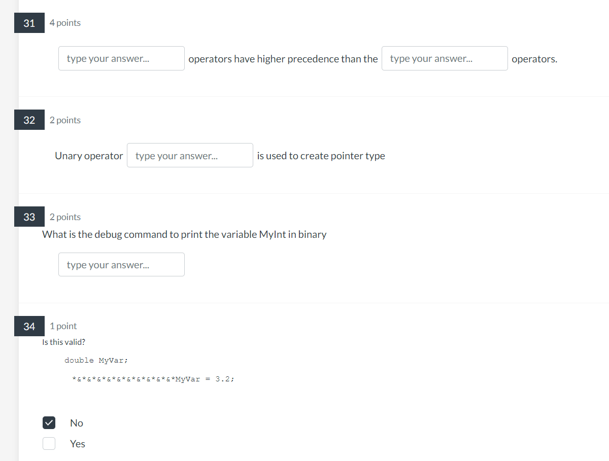 Solved operators have higher precedence than the operators. | Chegg.com