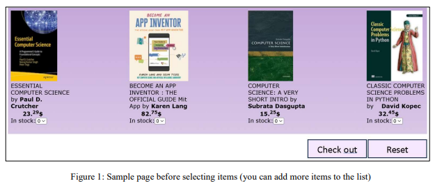 Solved Create a webpage for an online bookstore. User can | Chegg.com