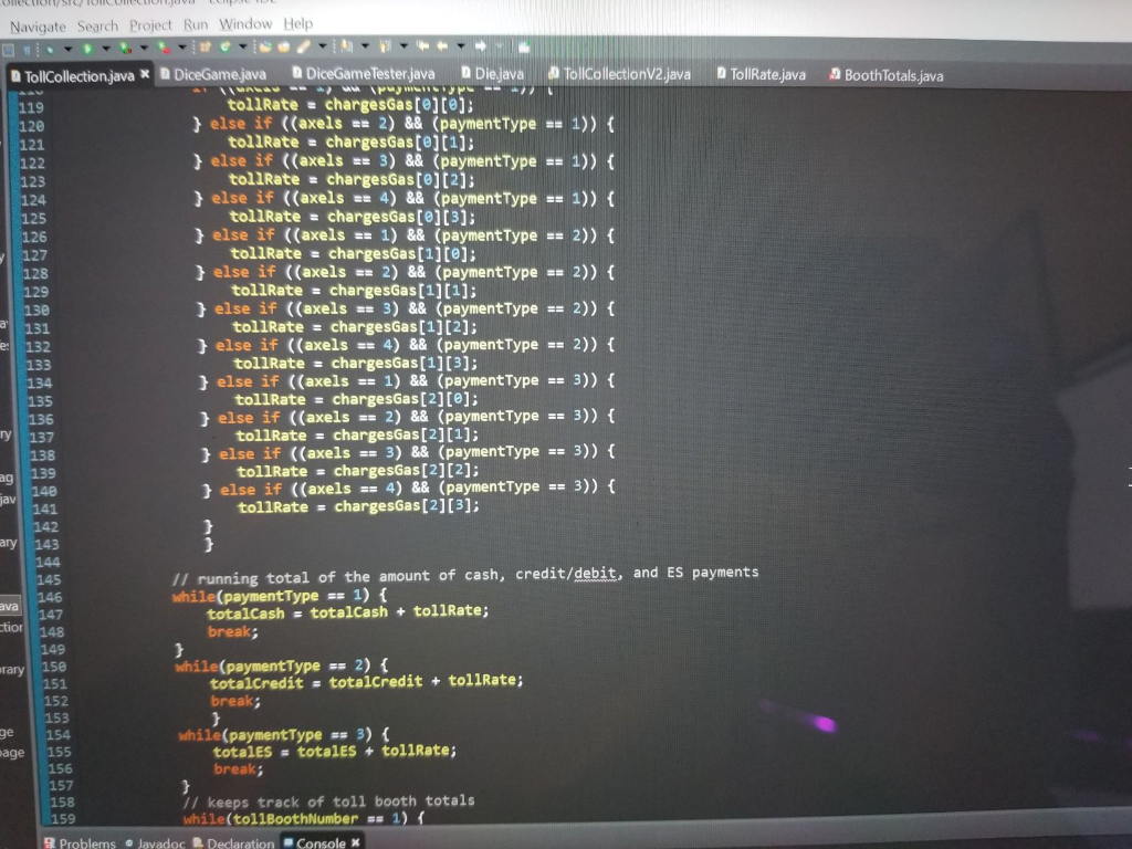 Solved Need help with my java assignment, it is a toll | Chegg.com