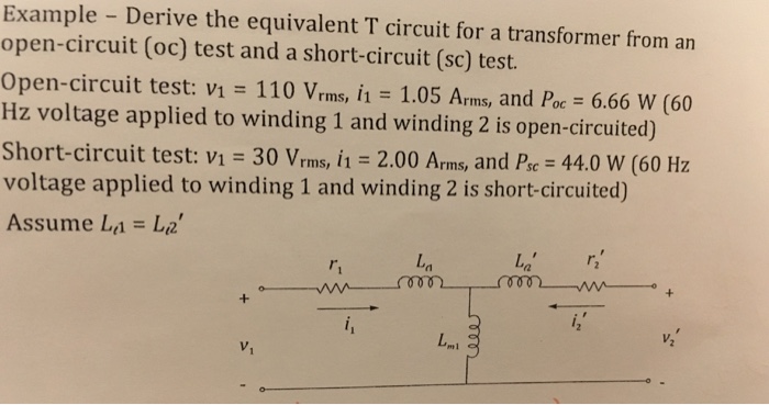 Solved Example - Derive the equivalent T circuit for a | Chegg.com Solved Example - Derive the equivalent T circuit for a | Chegg.com