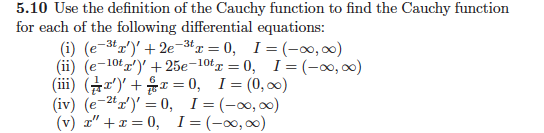 Solved 5.10 Use the definition of the Cauchy function to | Chegg.com