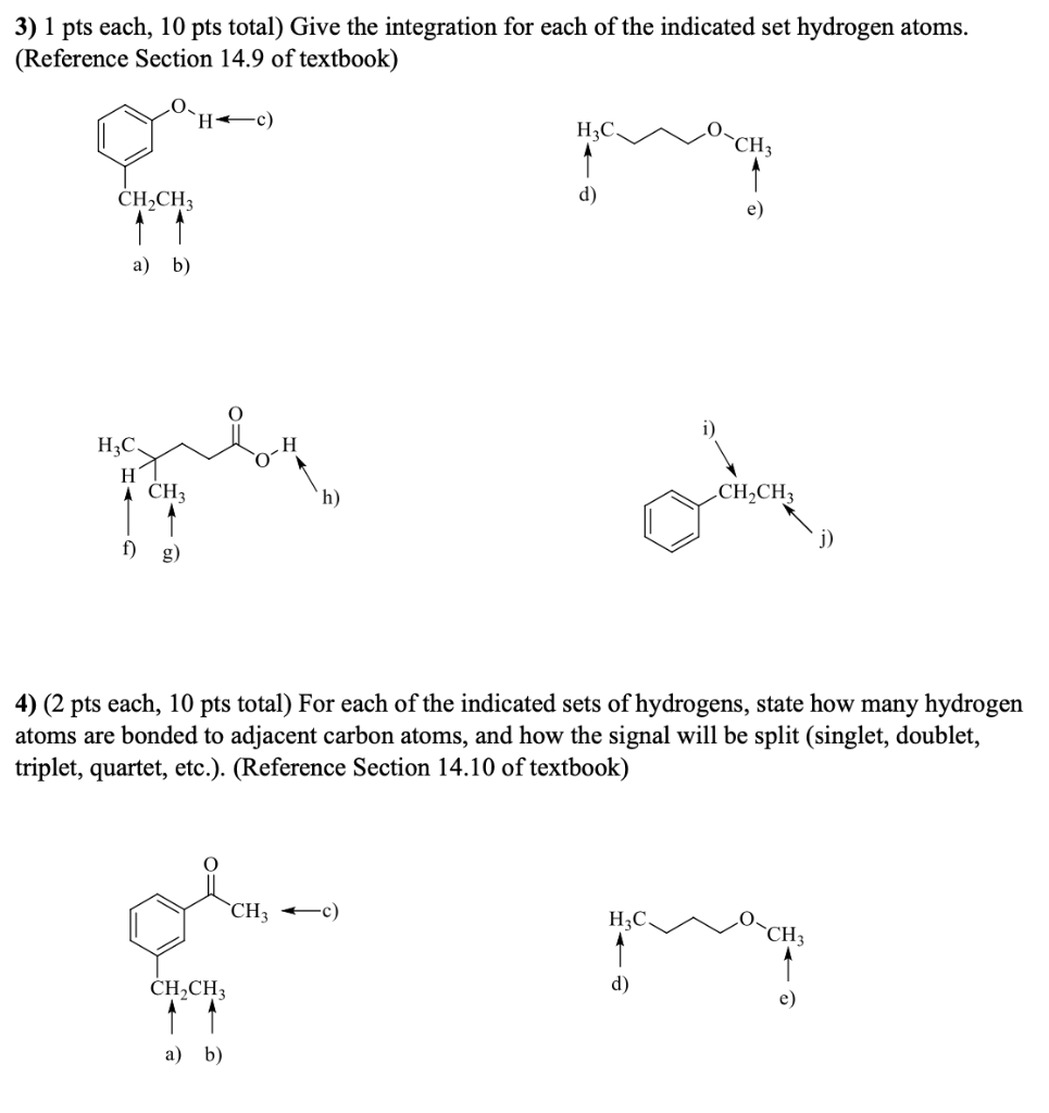 Solved 3) 1 pts each, 10 pts total) Give the integration for | Chegg.com