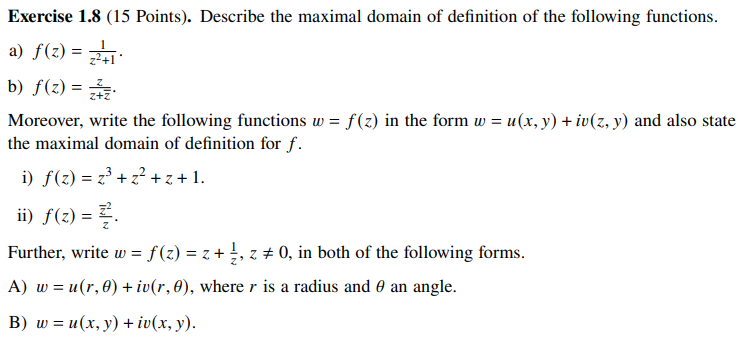 Solved Exercise 1.8 (15 ﻿Points). ﻿Describe the maximal | Chegg.com