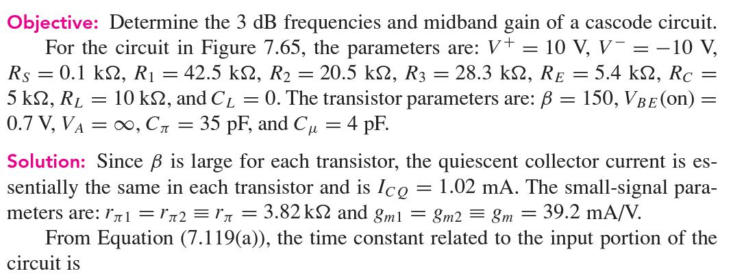 Objective: Determine the 3 dB frequencies and midband | Chegg.com