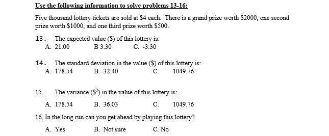 Solved Use the following information to solve problems | Chegg.com